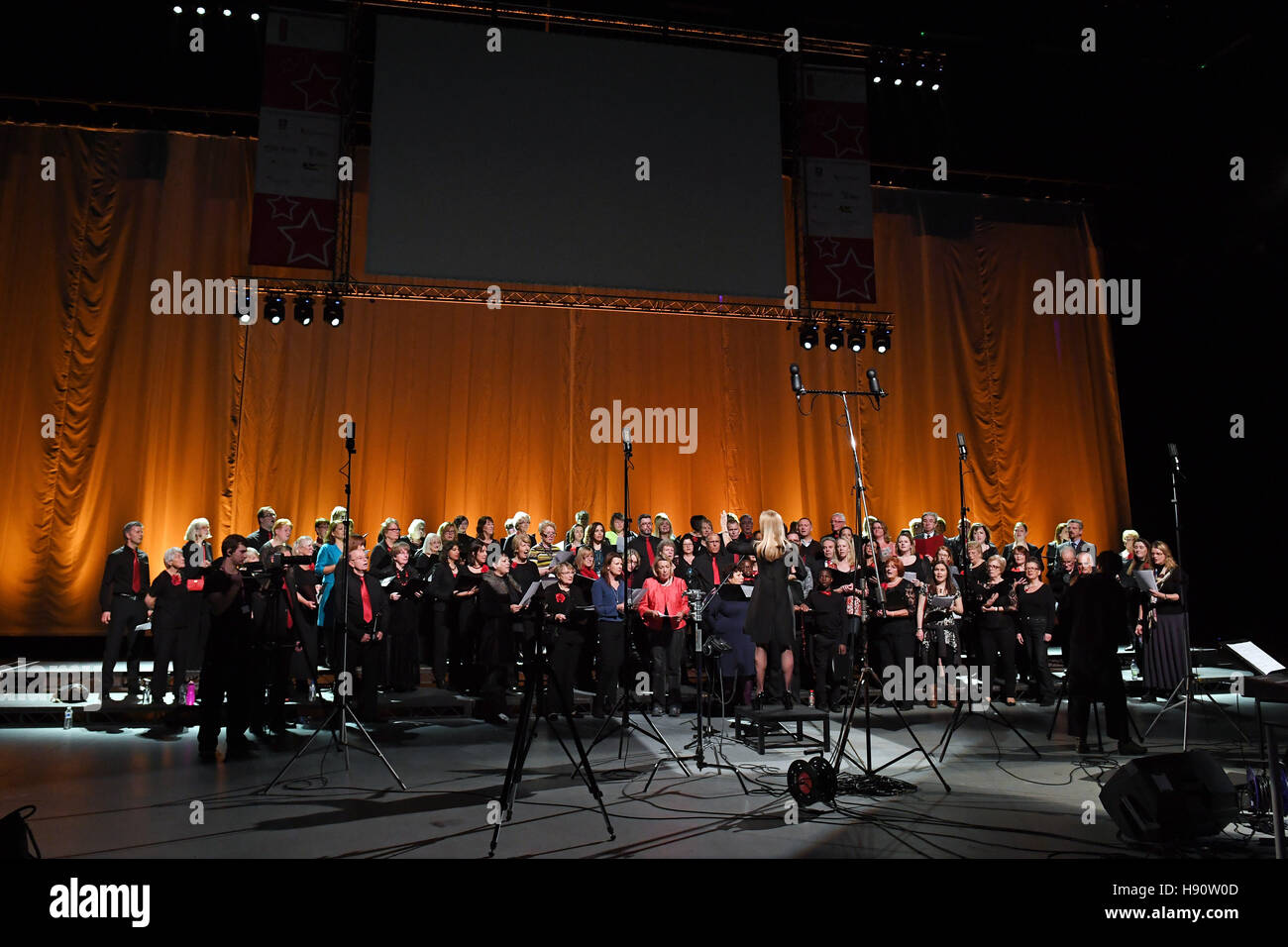 The Rolling Stones' conductor and music director Suzi Digby leads a ...