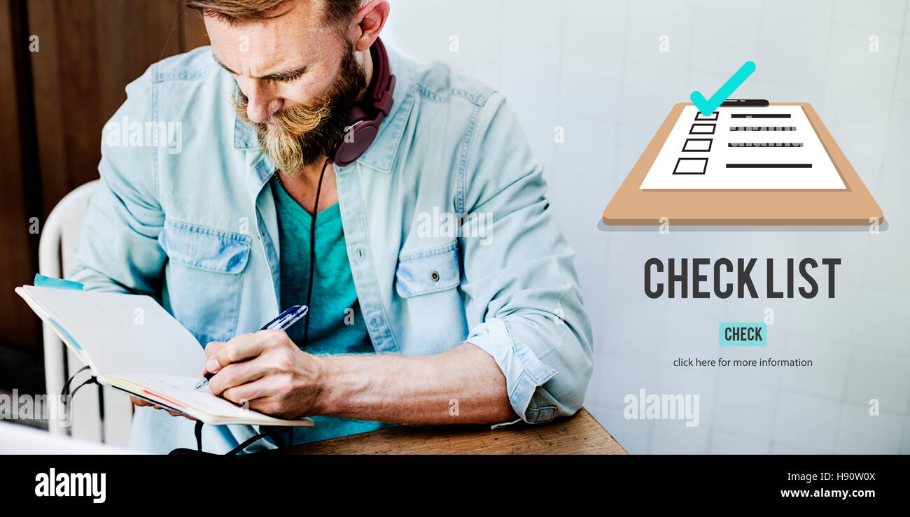 Checklist Choice Decision Document Mark Concept Stock Photo - Alamy