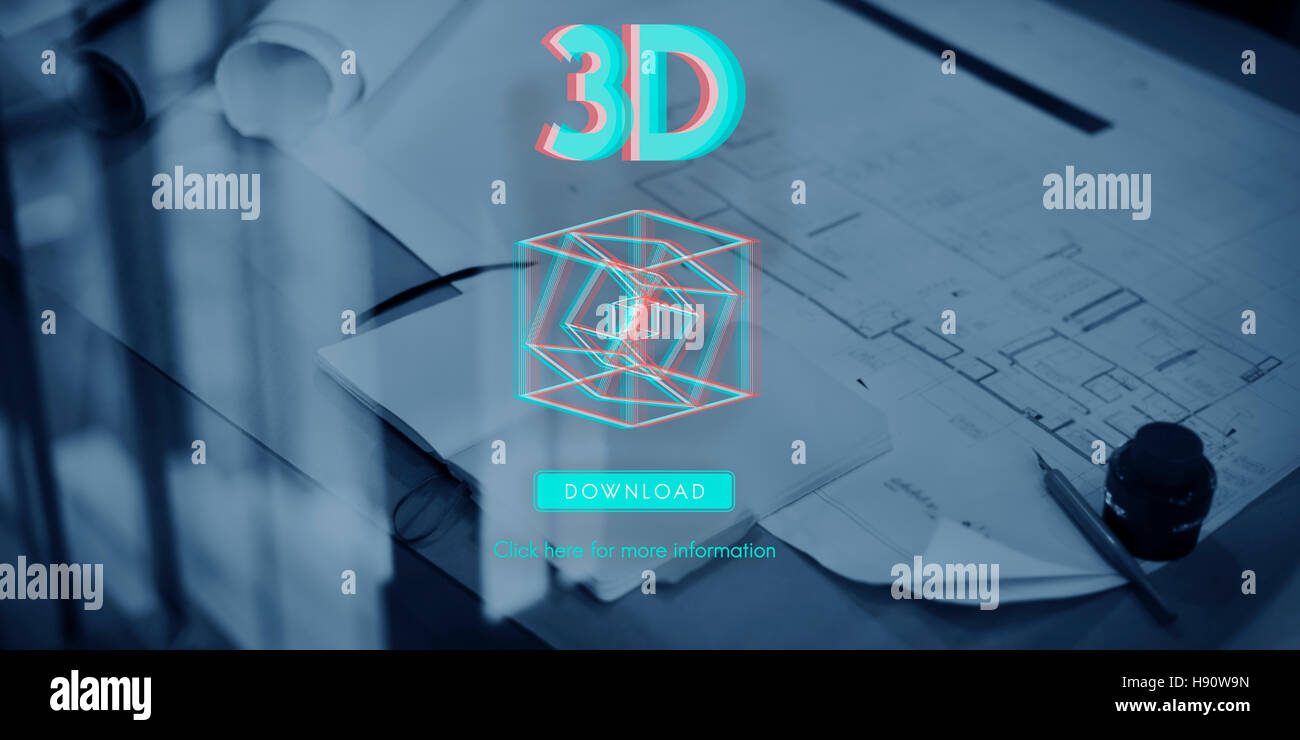 3D Creativity Illusion Graphic Futuristic Concept Stock Photo - Alamy