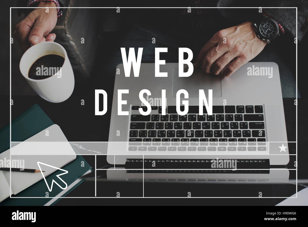 Web Design Homepage Digital Notebook Connection Concept Stock Photo - Alamy