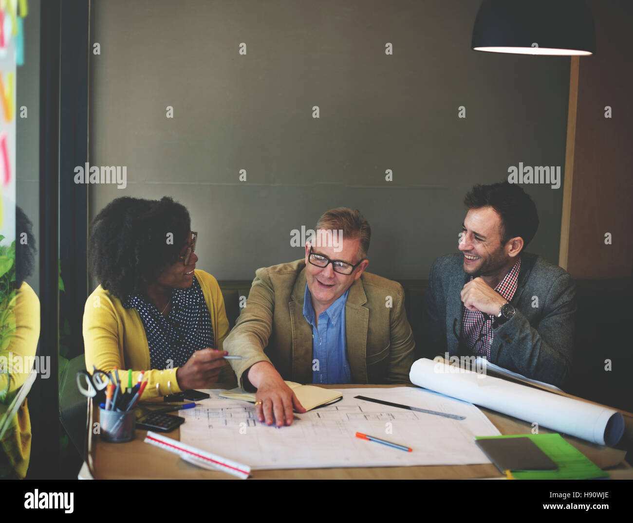 Architect Design Project Meeting Discussion Concept Stock Photo - Alamy