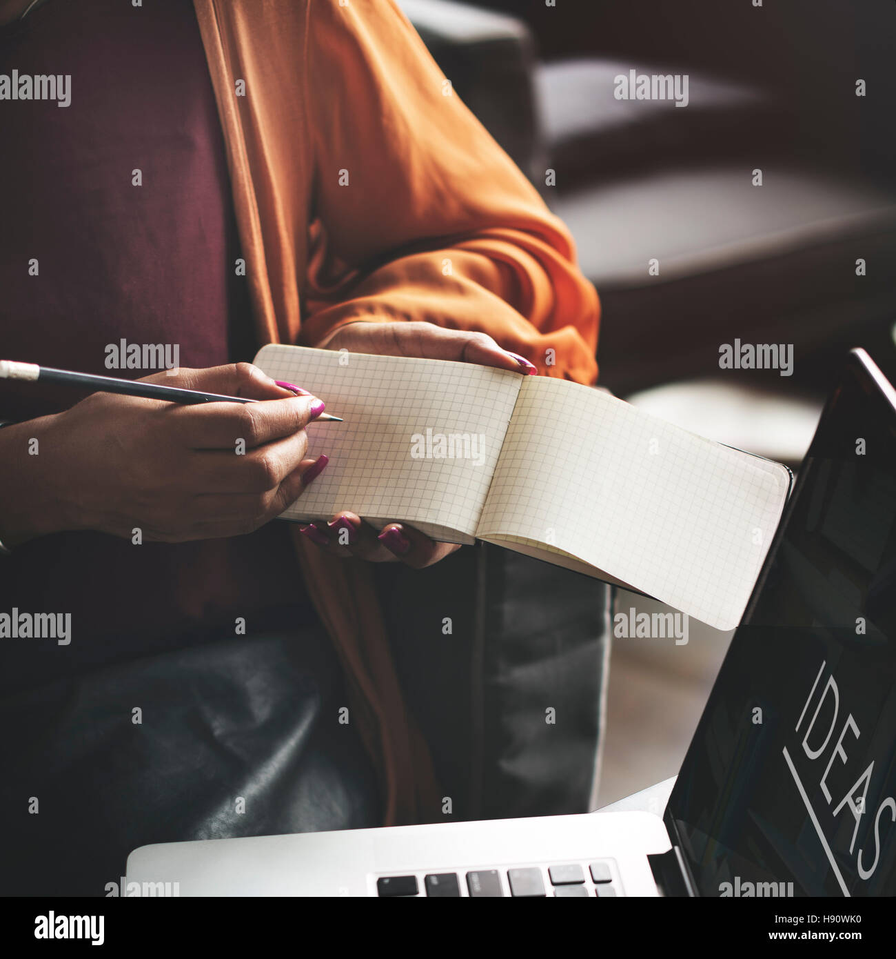 Ides Writing Thinking Diary Connection Concept Stock Photo - Alamy