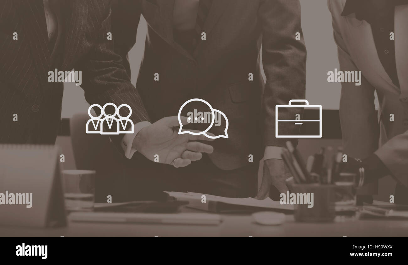 Communication Connection Corporate Collaboration Concept Stock Photo ...