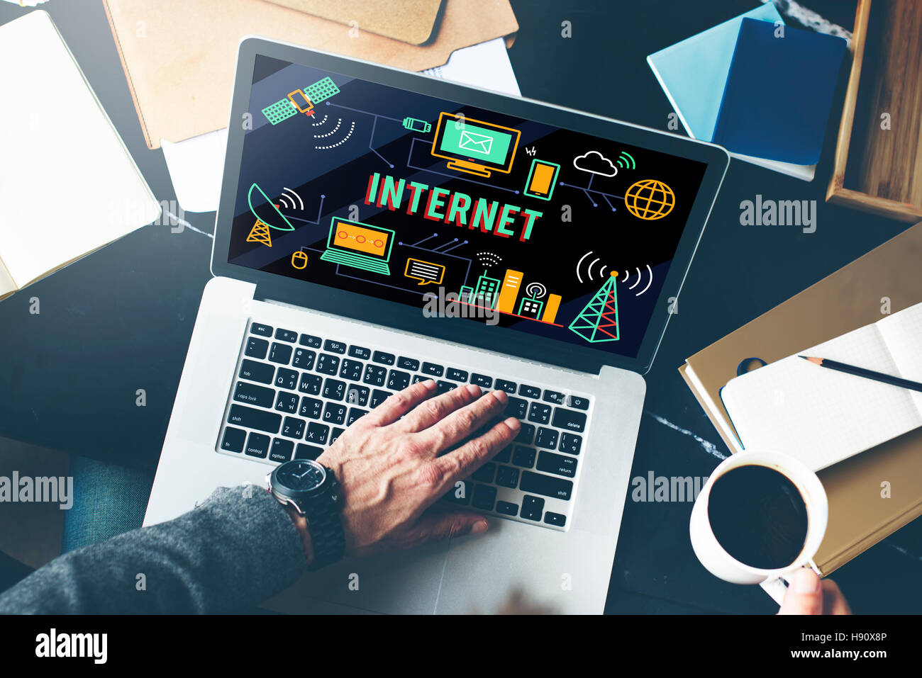 Internet Connection Online Technology Network Concept Stock Photo - Alamy