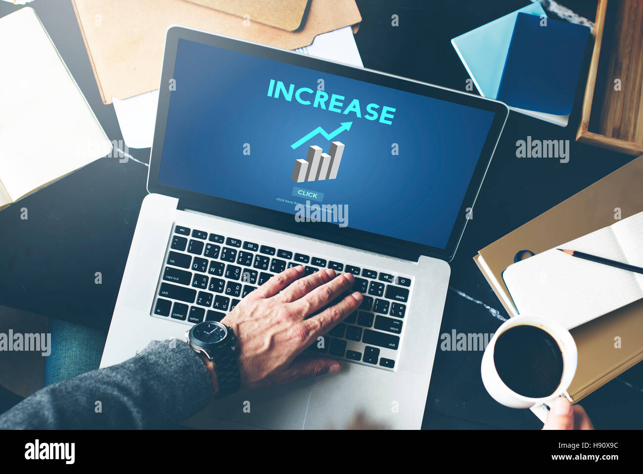 Increase Growth Rise Elevation Enlarge Expansion Concept Stock Photo ...