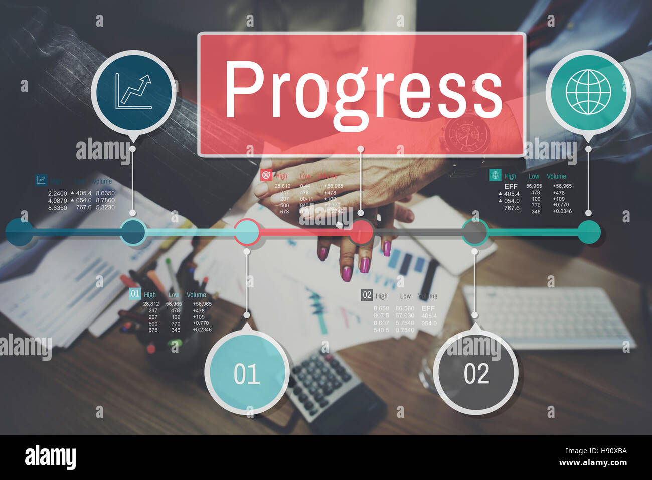 Progress Improvement Investment Mission Develoment Concept Stock Photo ...