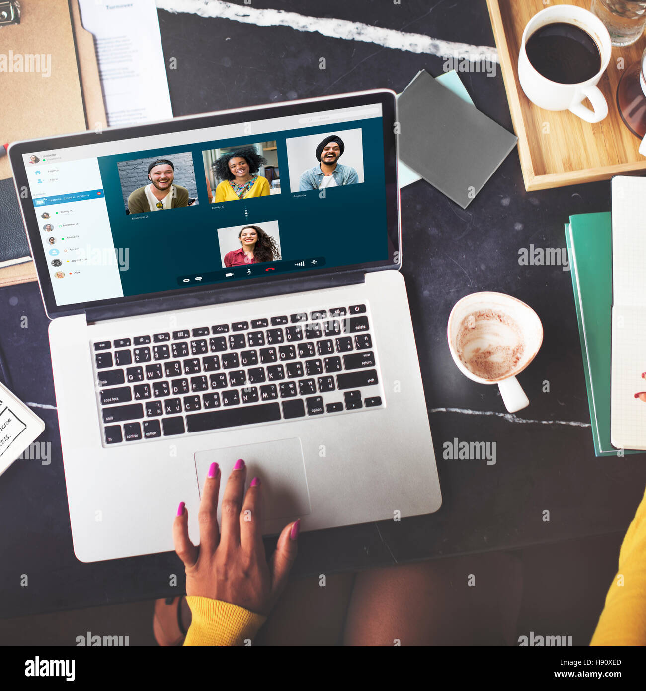 Video Call Facetime Chatting Communication Concept Stock Photo - Alamy