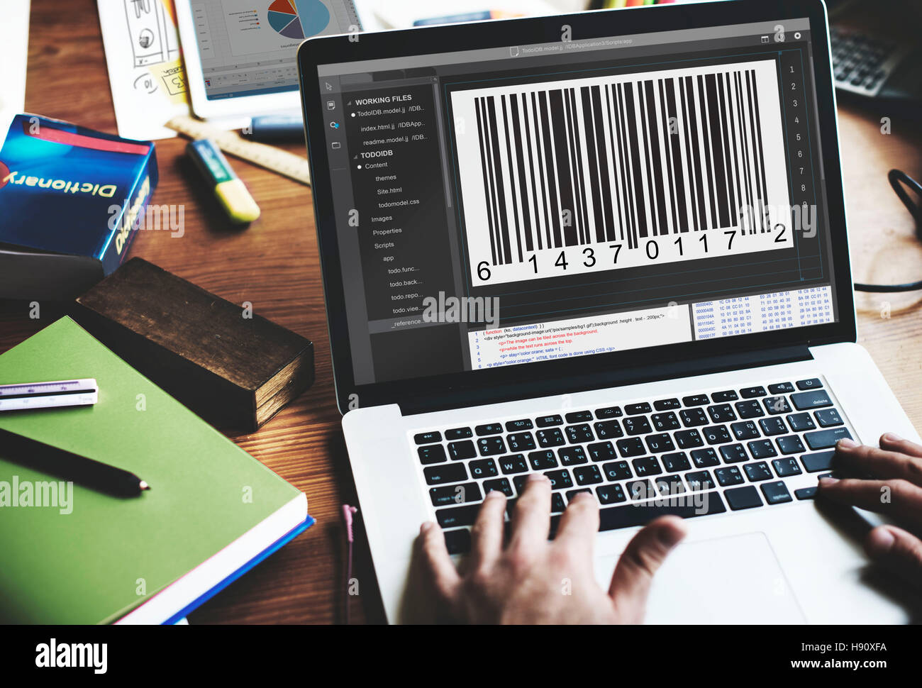 Bar Code Encryption Interface Coding Concept Stock Photo - Alamy