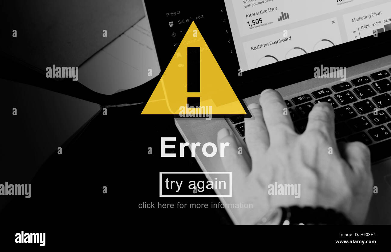 Error Mistake Online Reminder Beware Alert Concept Stock Photo - Alamy