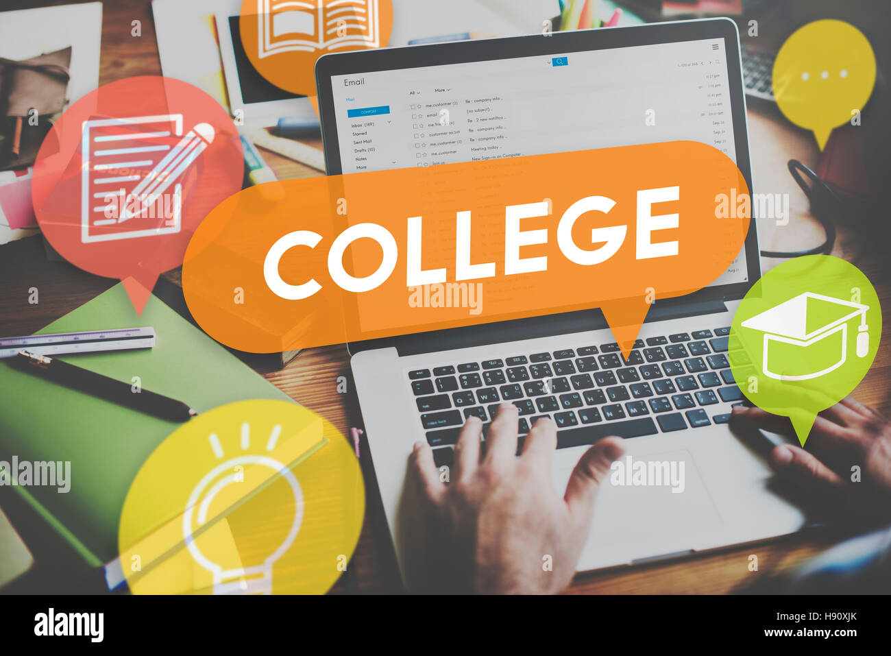 College Education Knowledge Insight Studying Learning Concept Stock ...