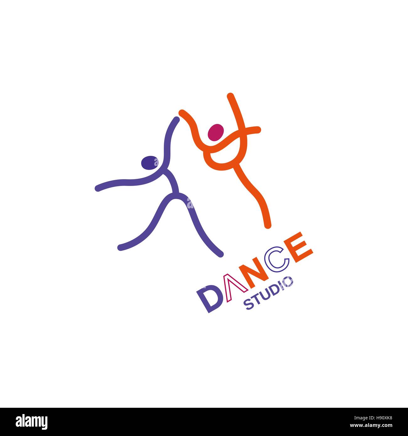 Dance icon concept body ballet Cut Out Stock Images & Pictures - Alamy