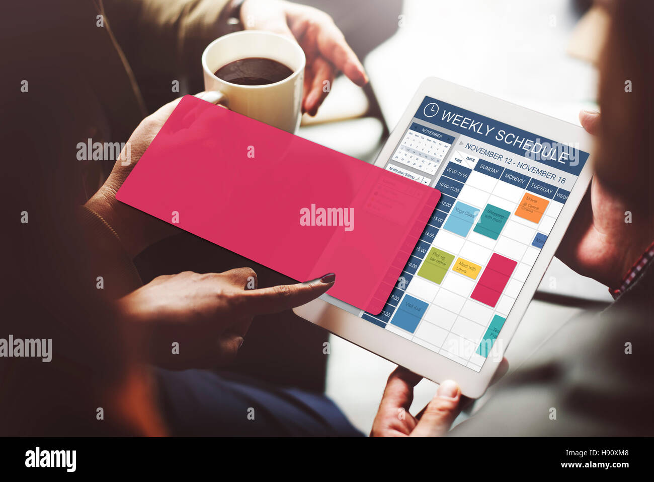 Weekly Schedule Event Appointment Organizer Concept Stock Photo - Alamy