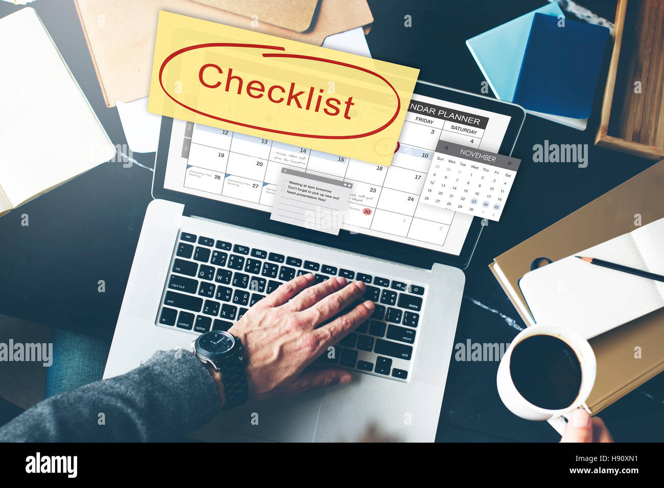 Checklist Appointment Schedule Event Concept Stock Photo - Alamy
