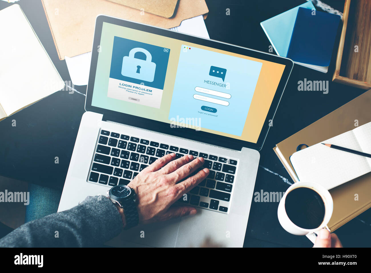 Security Register Account Apply Concept Stock Photo - Alamy