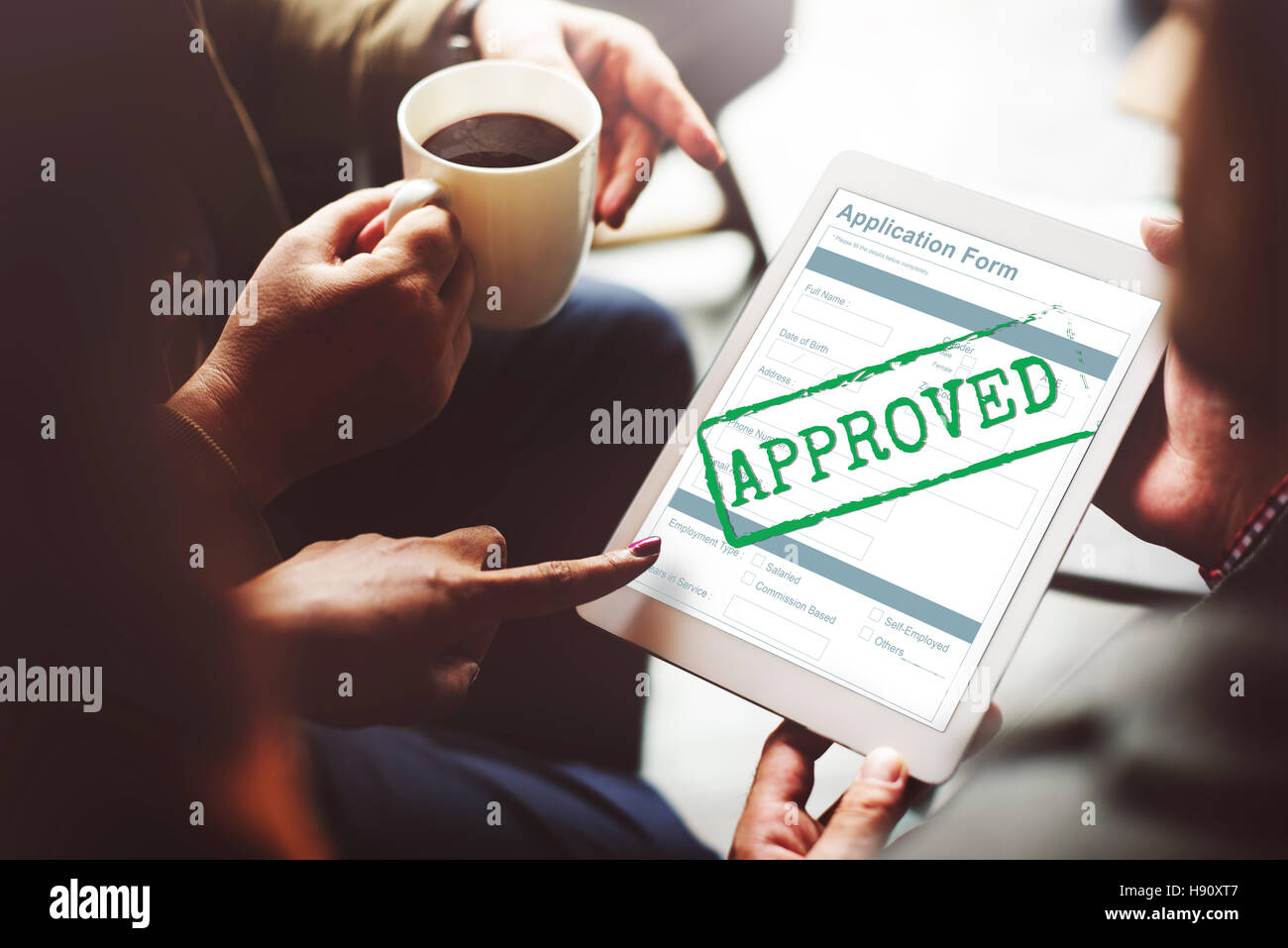Approved Accepted Application Form Mark Concept Stock Photo - Alamy