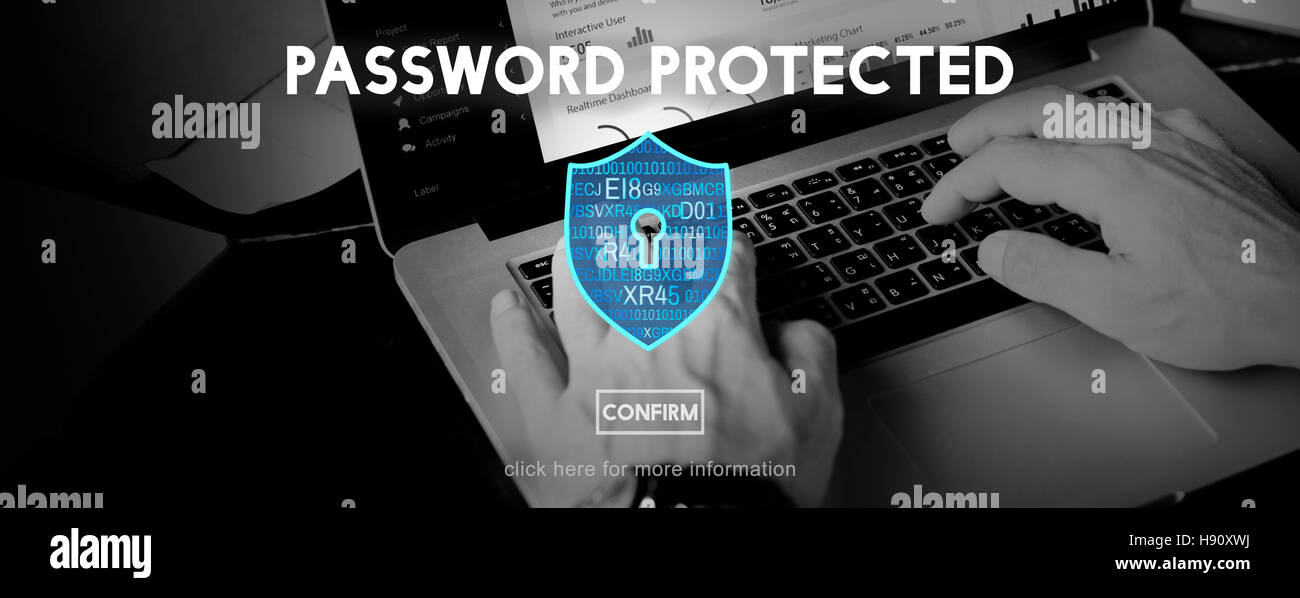 Password Protected Network Security Protection Concept Stock Photo - Alamy