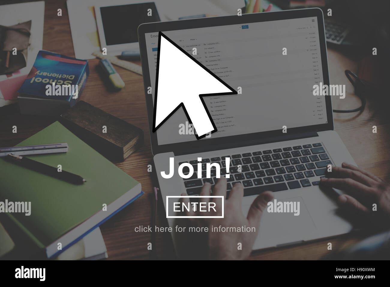 Join Sign Up Register Account Concept Stock Photo - Alamy