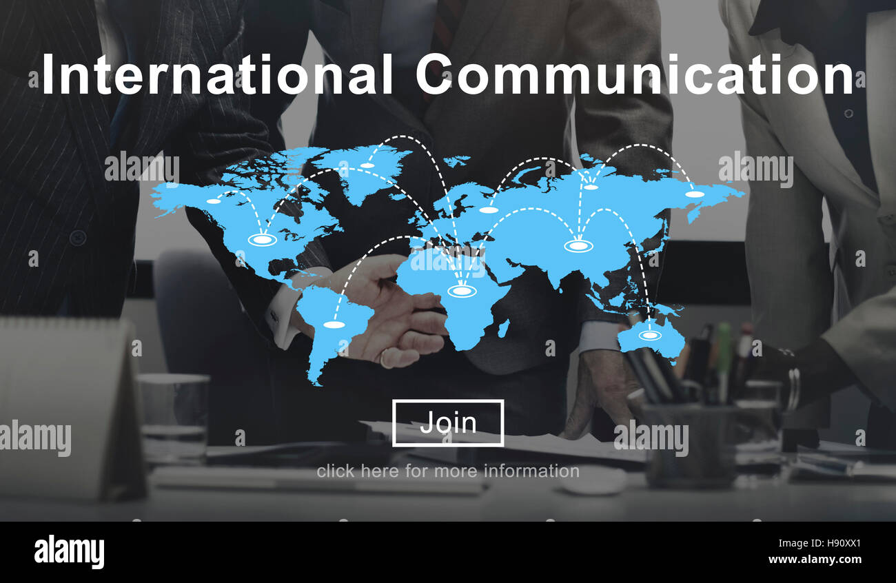 International Communication Connection Networking Website Concept Stock ...