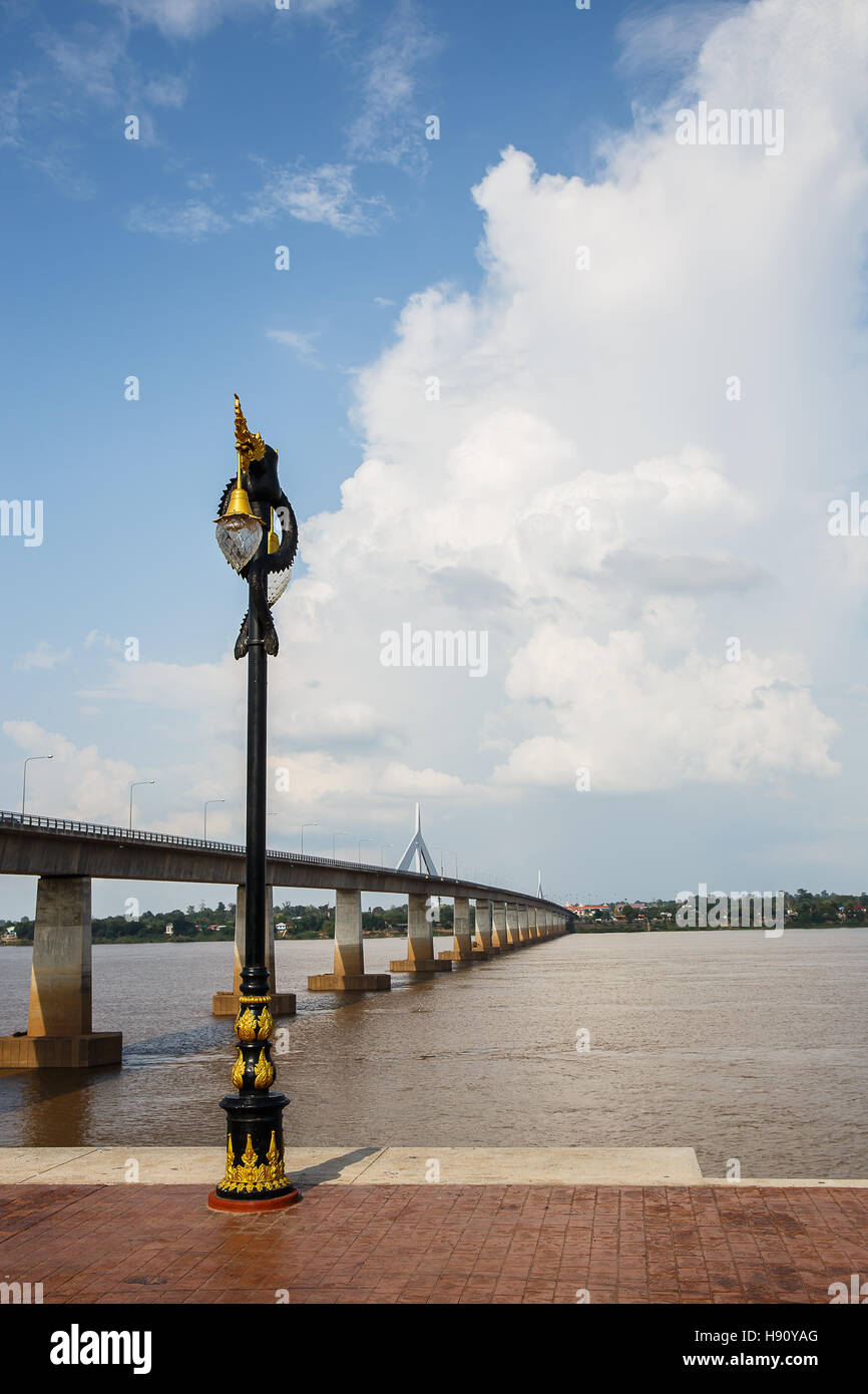 Bridge across the Mekong River in Mukdahan,Thailand Stock Photo - Alamy