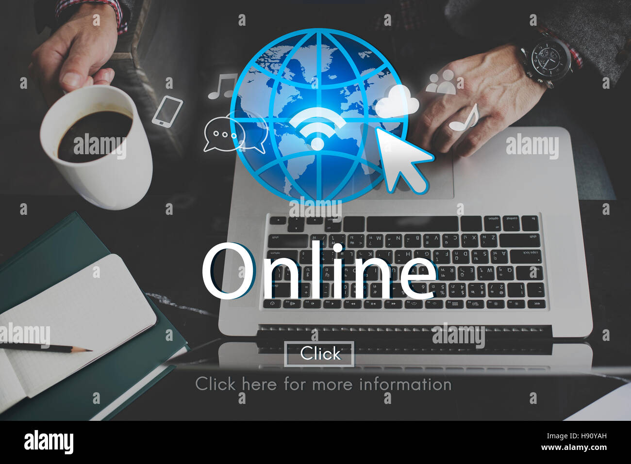 Online Network Internet Connection Digital Concept Stock Photo - Alamy