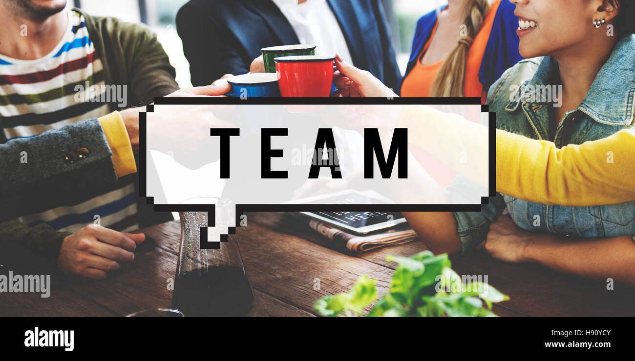 Team Building Teamwork Togetherness Unity Concept Stock Photo - Alamy