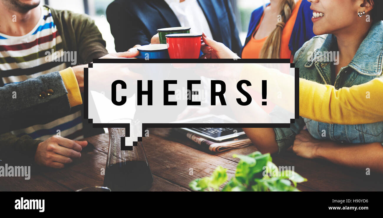 Cheers Toast Celebration Event Happiness Anniversary Concept Stock ...