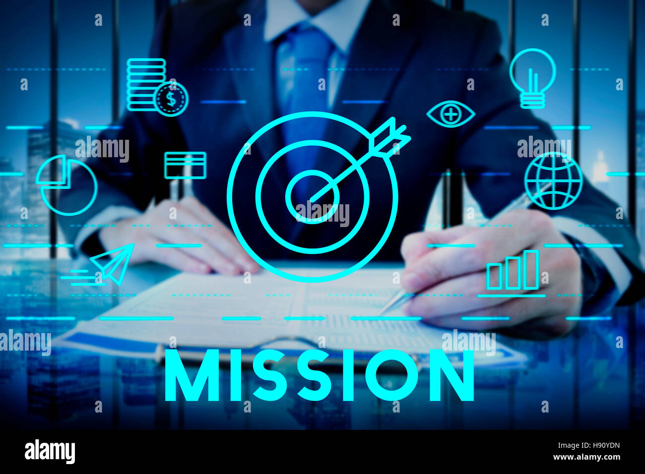 Mission Goals Aim Aspiration Concept Stock Photo - Alamy