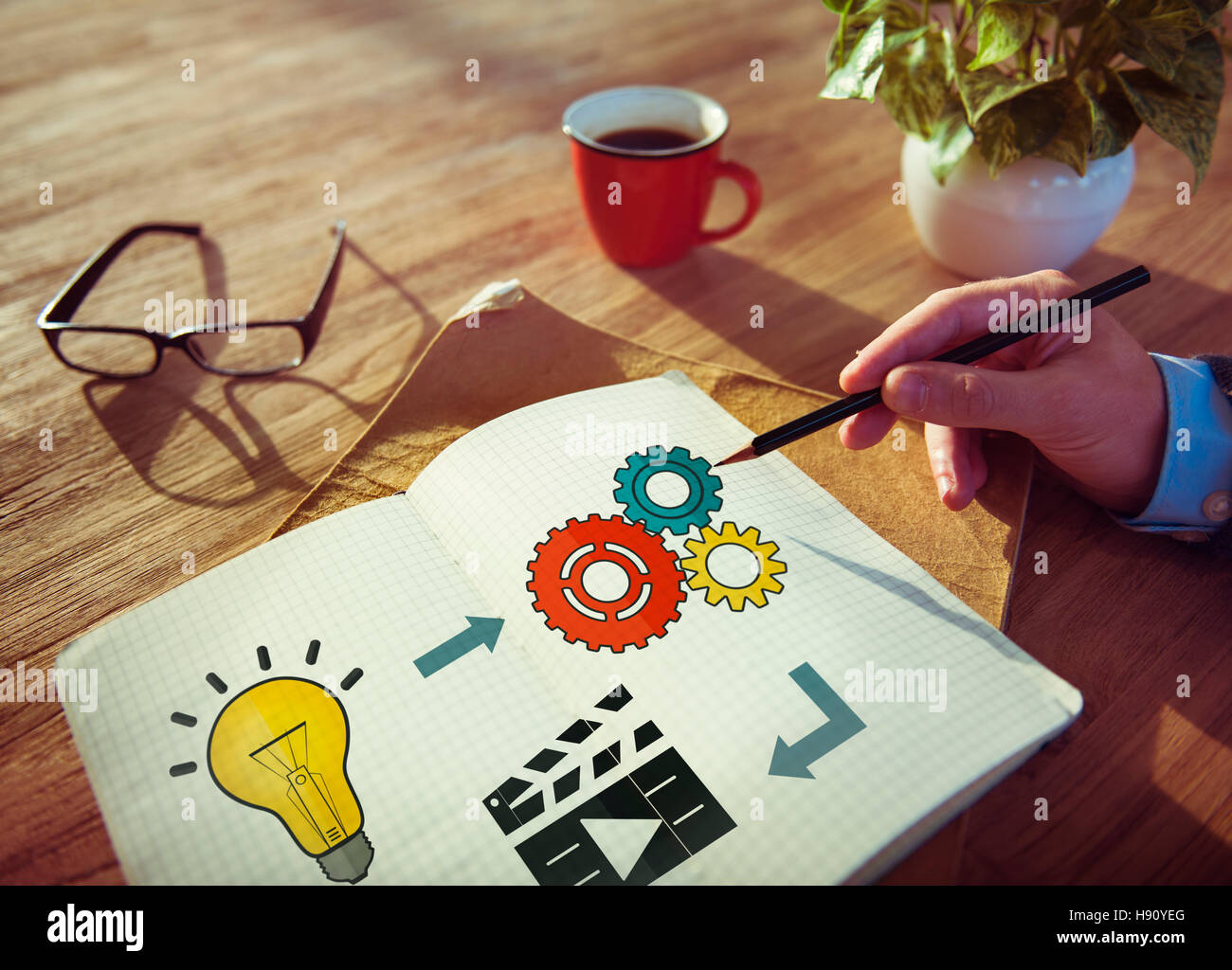 Planning Ideas Creativity Inspiration Thoughts Multimedia Concept Stock ...