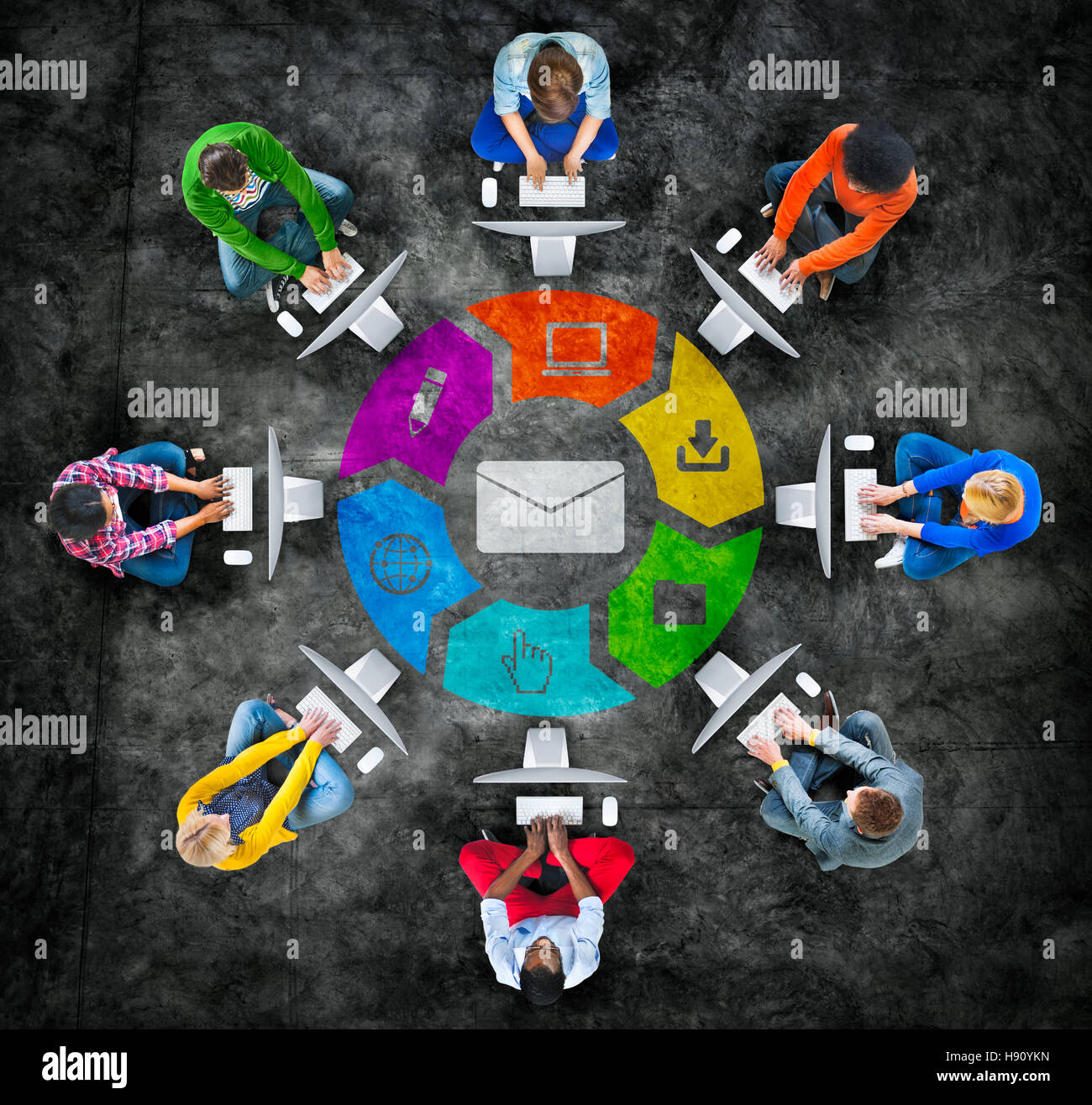 People Social Networking and E-Mail Concept Stock Photo - Alamy