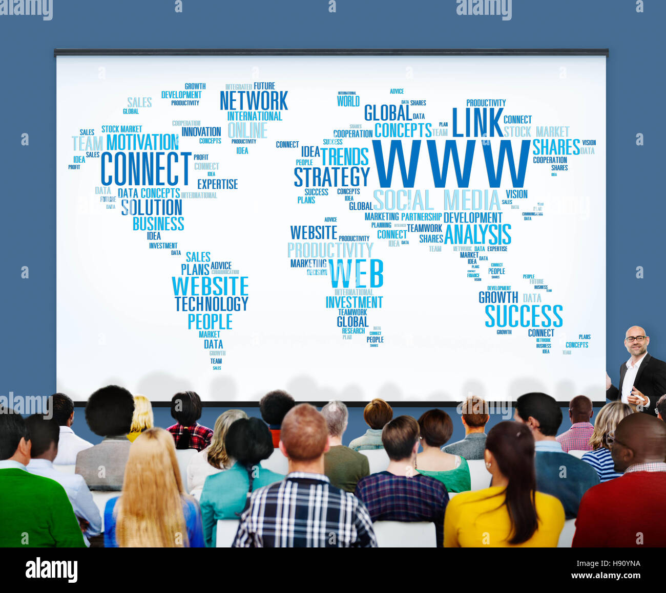 WWW Social Media Internet Connection Global Networking Concept Stock ...