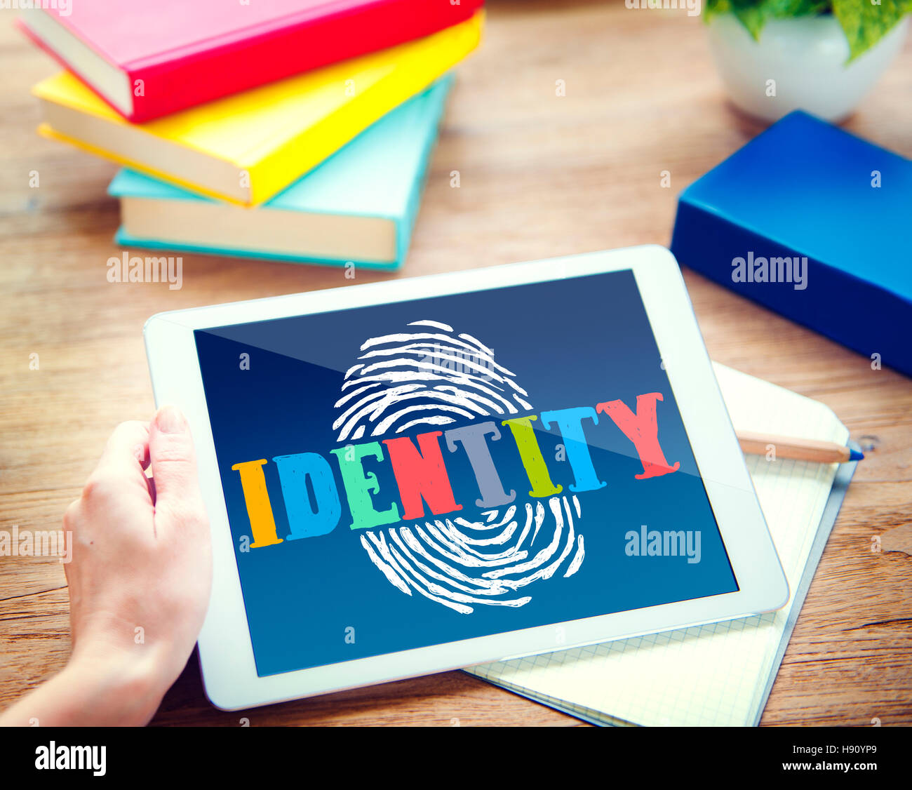 Finger print Identity Branding Protection Safety Concept Stock Photo ...