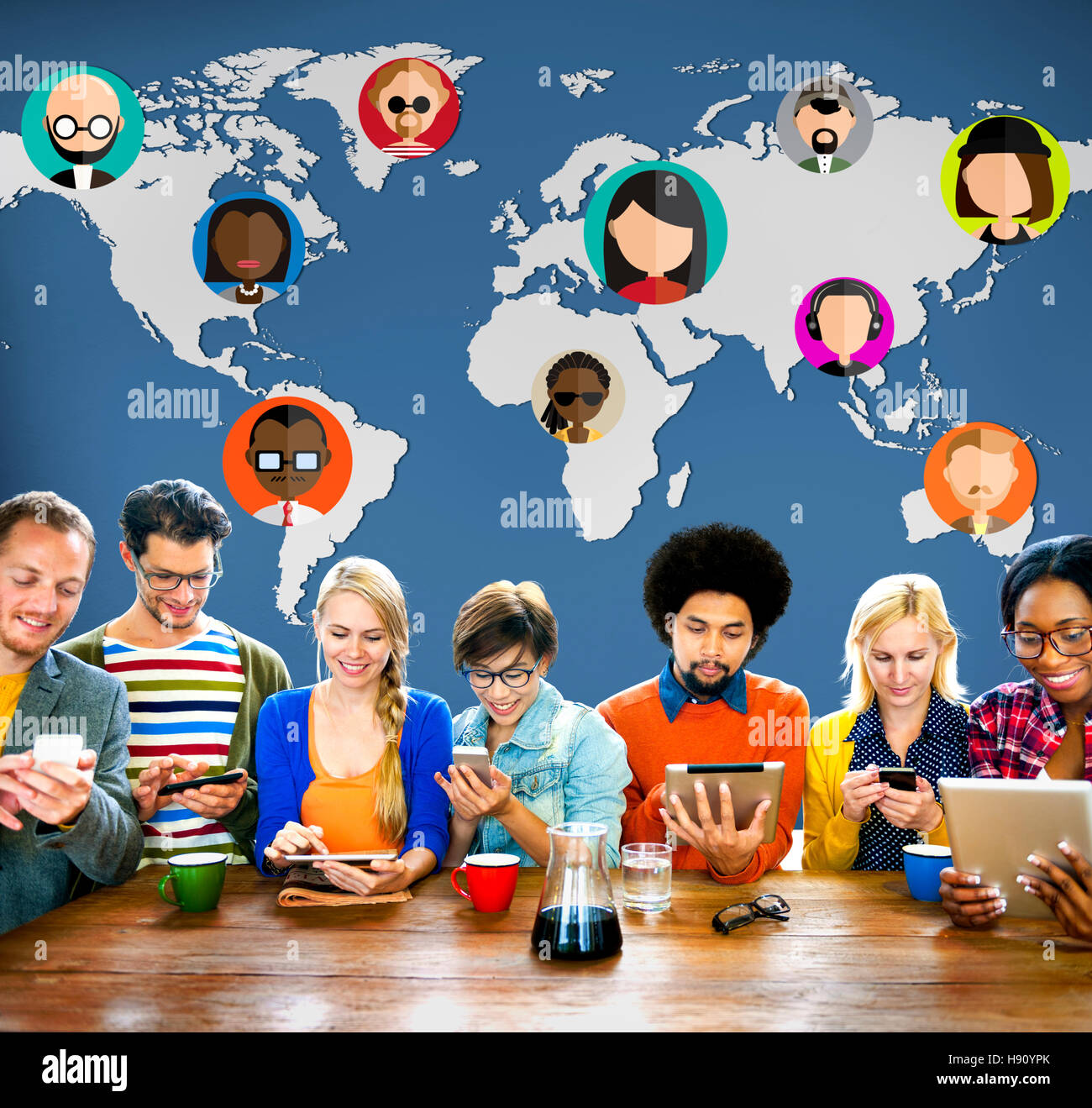 Global Community World People International Nationality Concept Stock ...