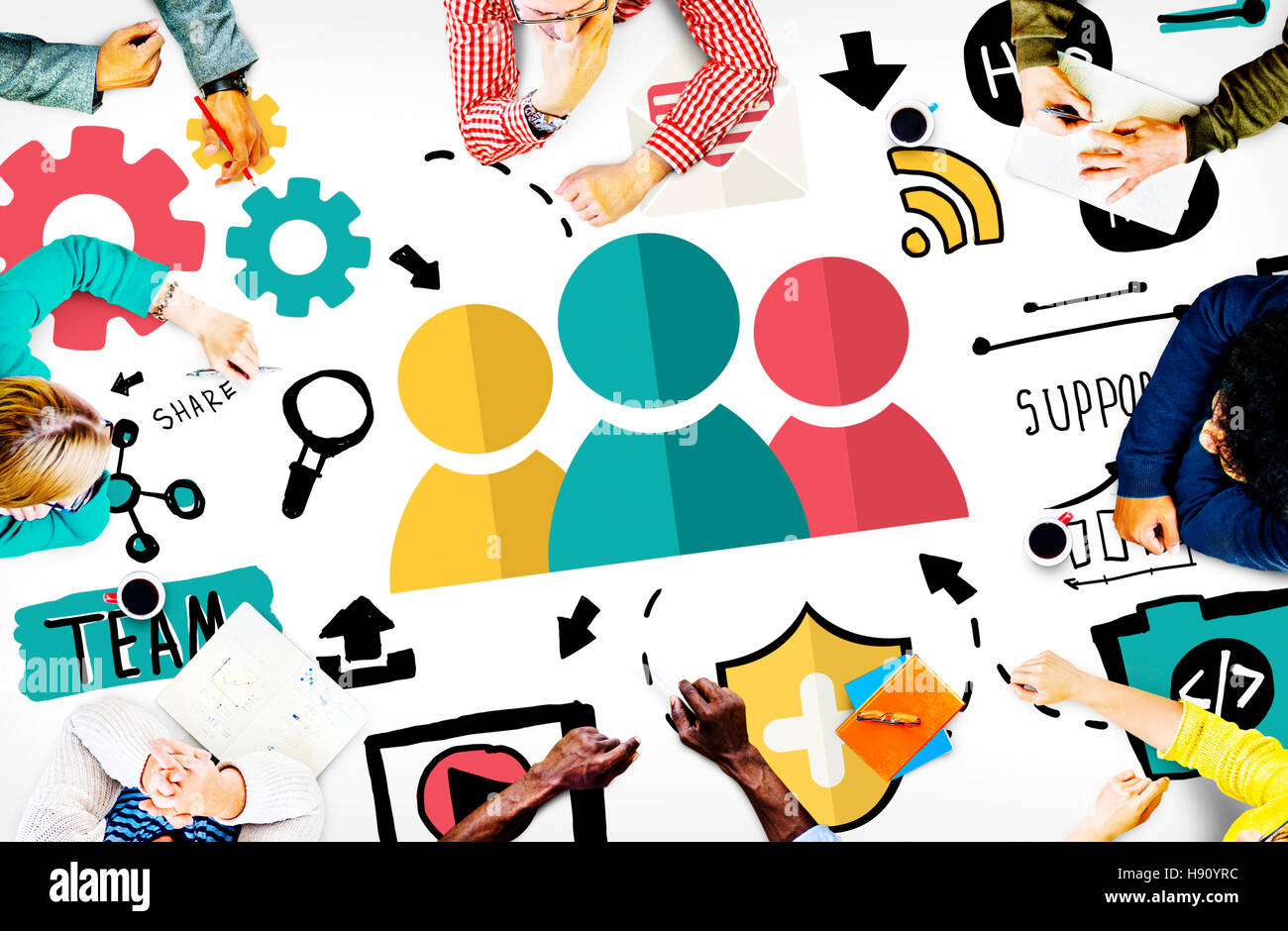 Team Corporate Connection Share Community Concept Stock Photo - Alamy