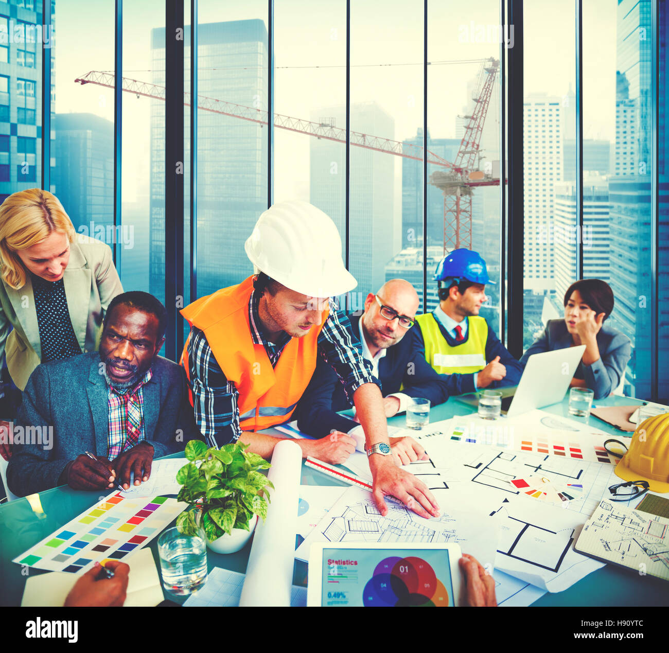 Group of Architect Engineer Discussion Brainstorming Concept Stock ...