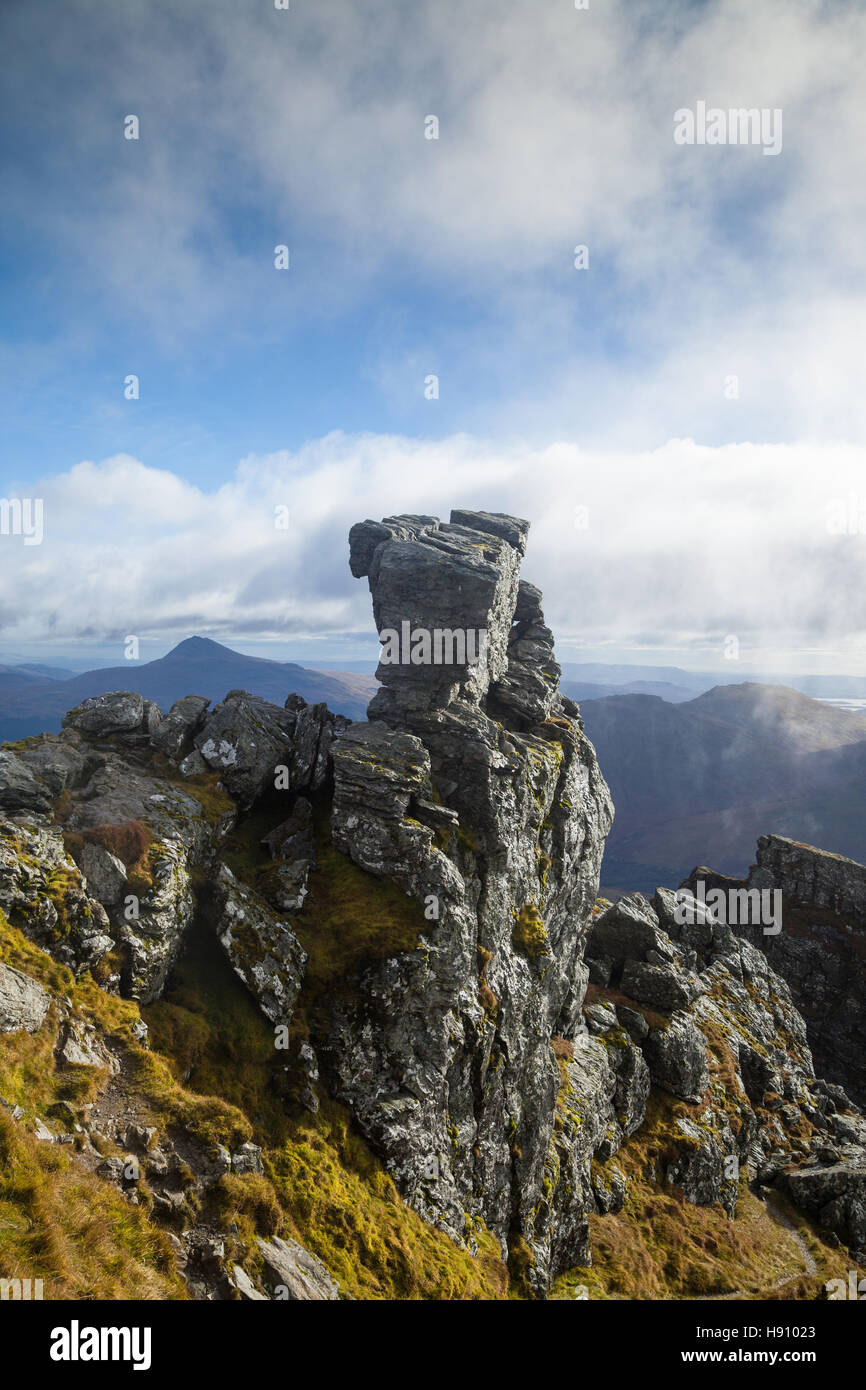 The top of the Cobbler Mountain Scotland Stock Photo - Alamy