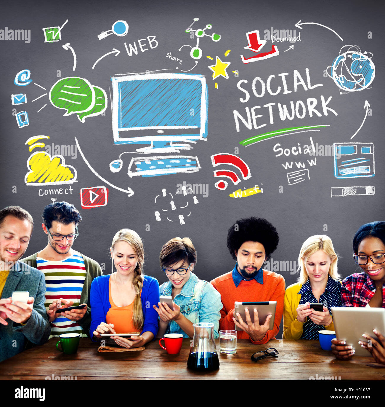 Social Network Social Media Internet WWW Web Online Concept Stock Photo ...