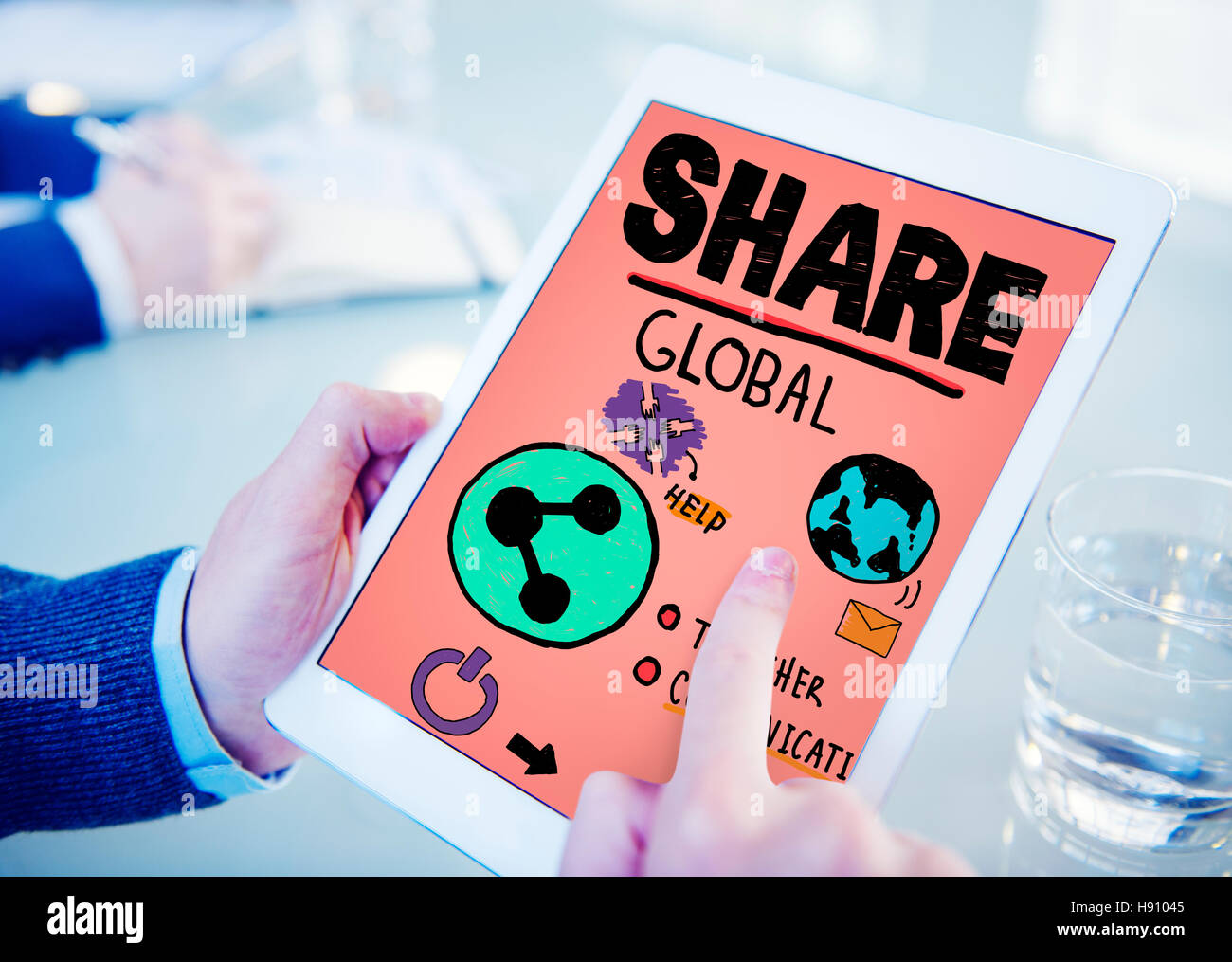 Share Social Media Connection Social Networking Communication Concept ...