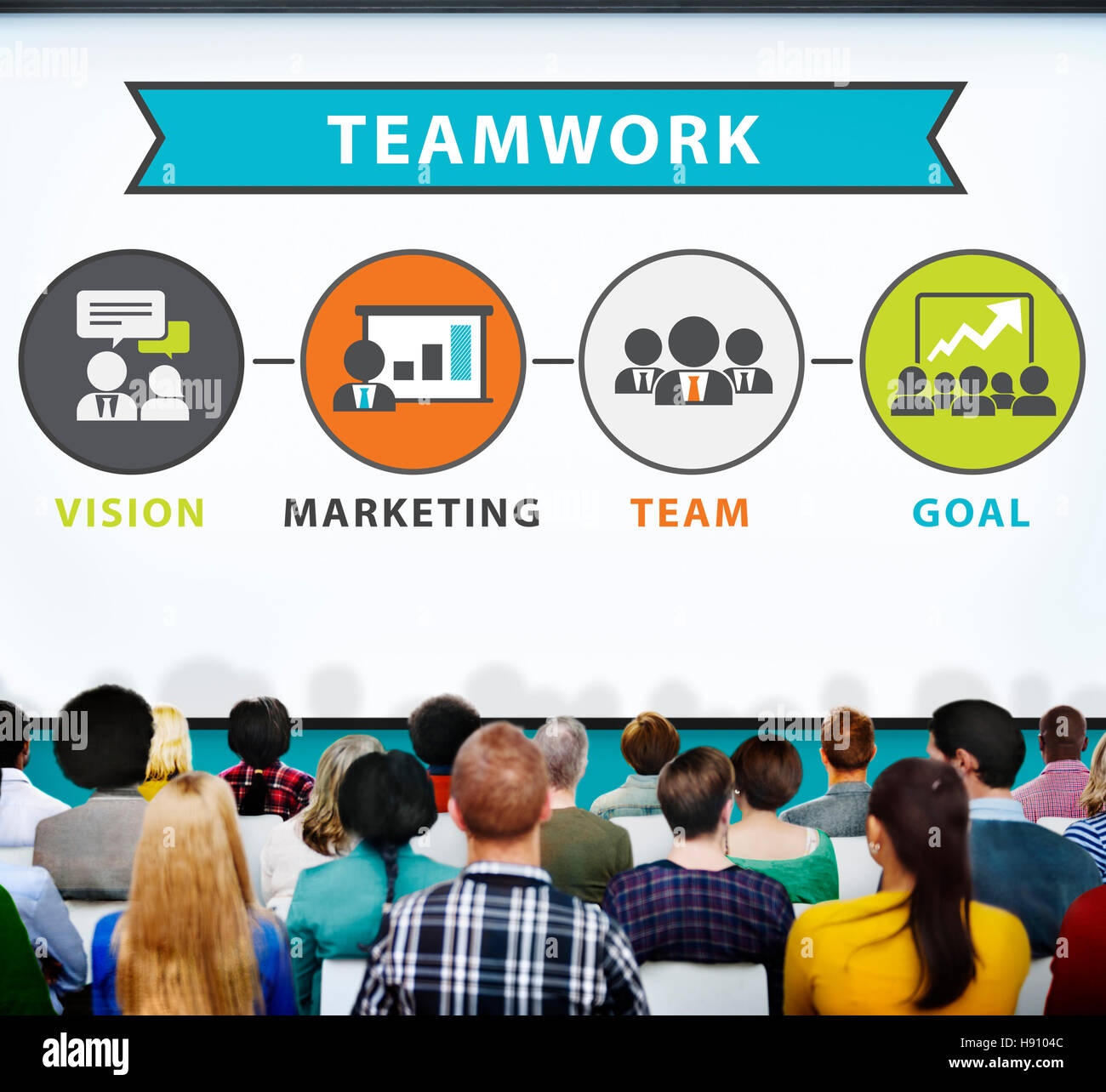 Teamwork Team Collaboration Connection Togetherness Unity Concept Stock ...