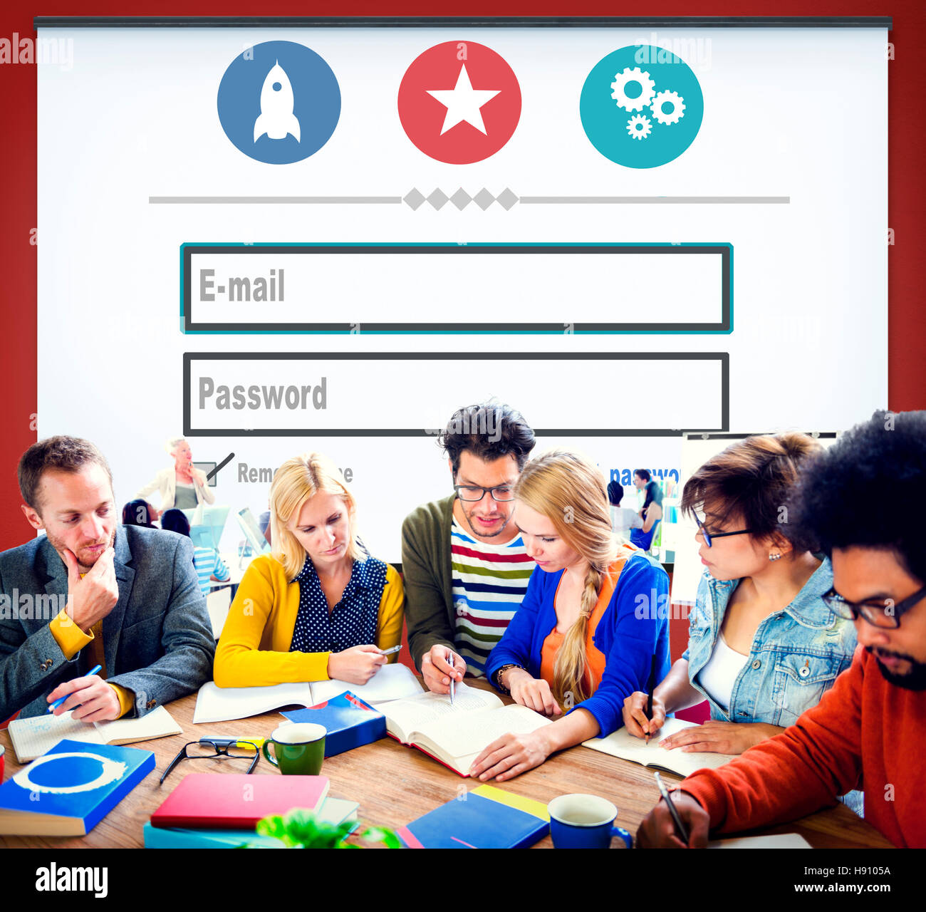 E-mail Identity Password Memebership Sing In Web Page Concept Stock ...