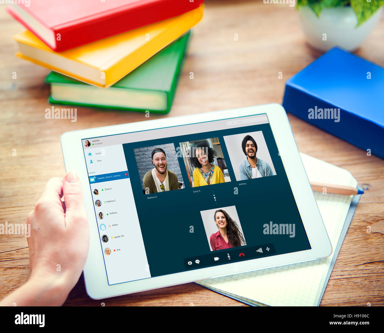 Video Call Facetime Chatting Communication Concept Stock Photo - Alamy