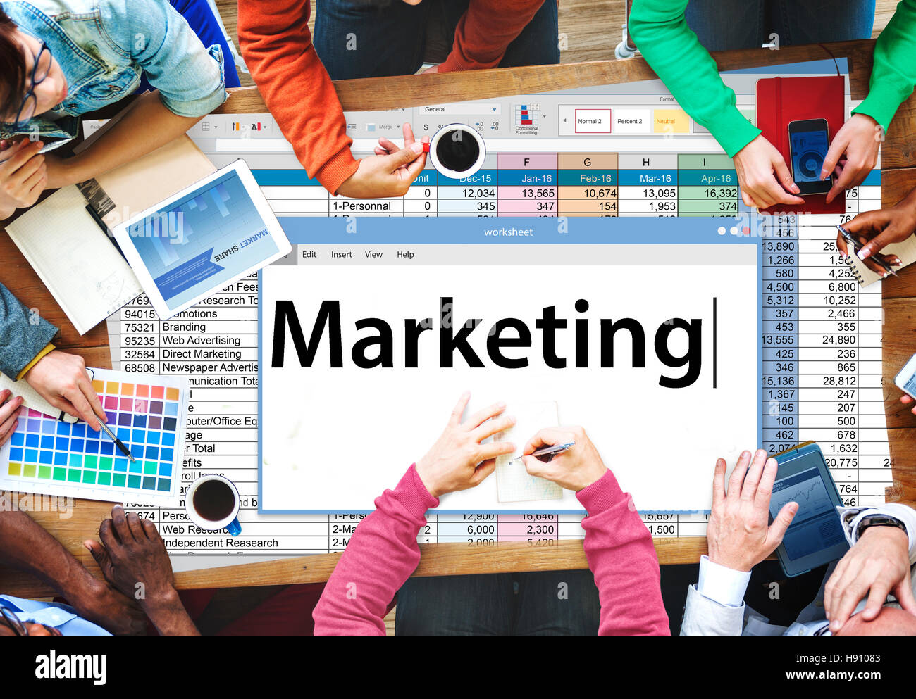 Market Marketing Advertisement Commercial Consumer Concept Stock Photo ...