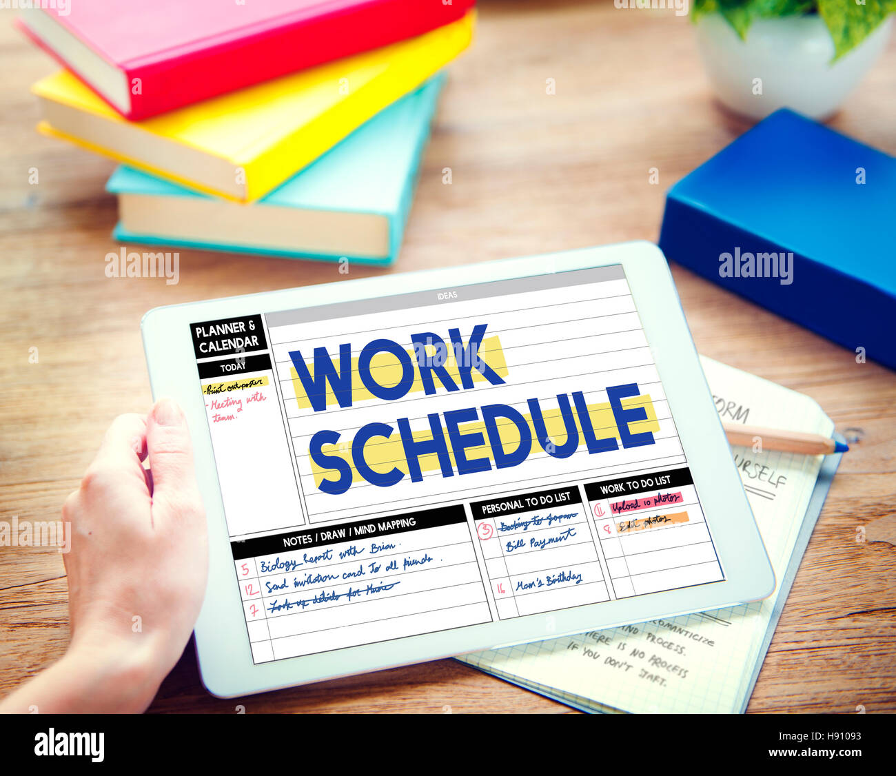 Work Schedule Management Organization Concept Stock Photo - Alamy