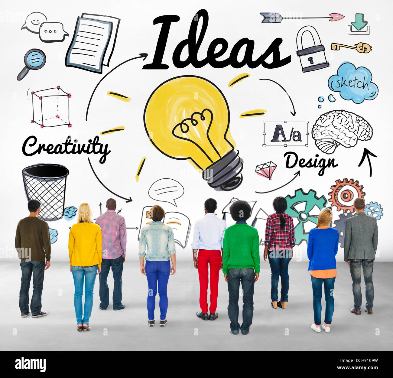 Ideas Idea Vision Design Plan Objective Mission Concept Stock Photo - Alamy