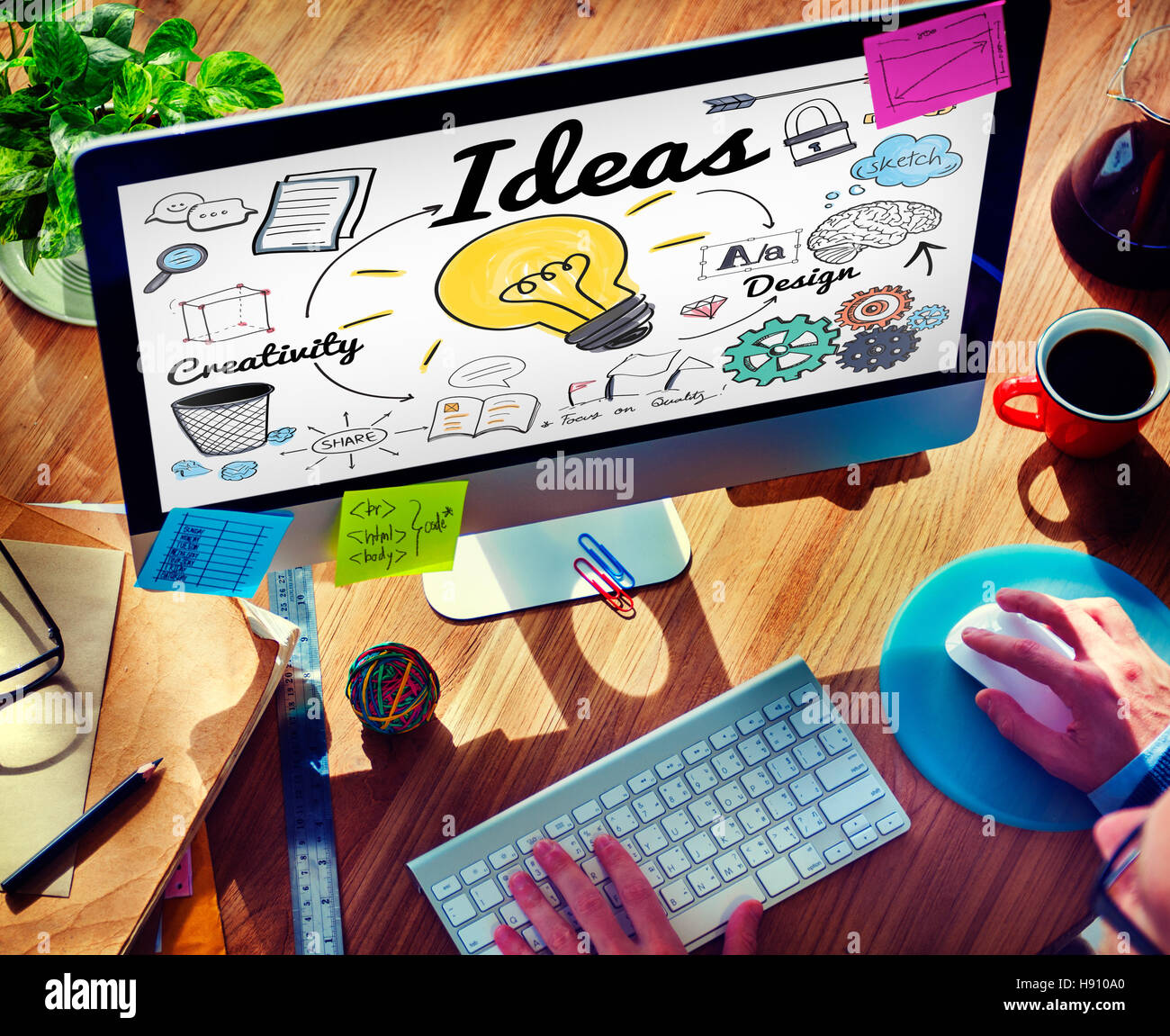 Ideas Idea Vision Design Plan Objective Mission Concept Stock Photo - Alamy