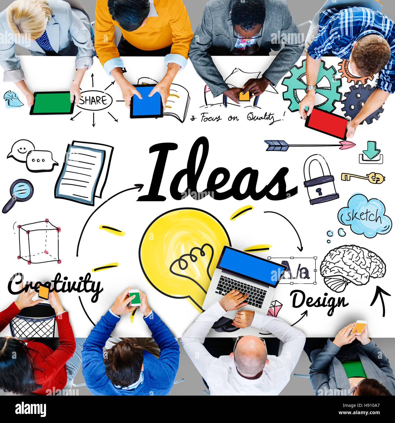 Ideas Idea Vision Design Plan Objective Mission Concept Stock Photo - Alamy