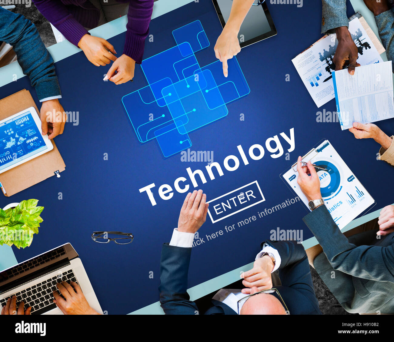 Technology Innovation Digital Evolution Homepage Concept Stock Photo ...