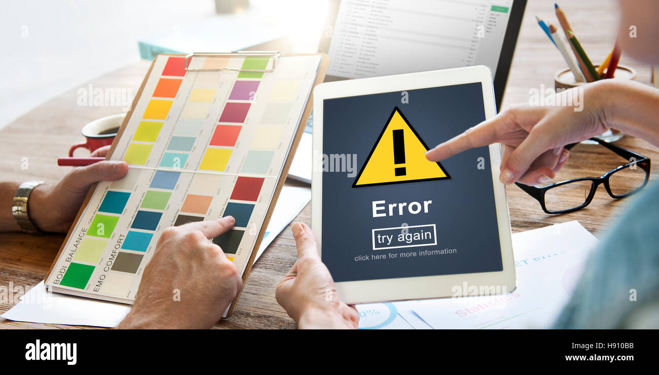 Error Mistake Online Reminder Beware Alert Concept Stock Photo - Alamy
