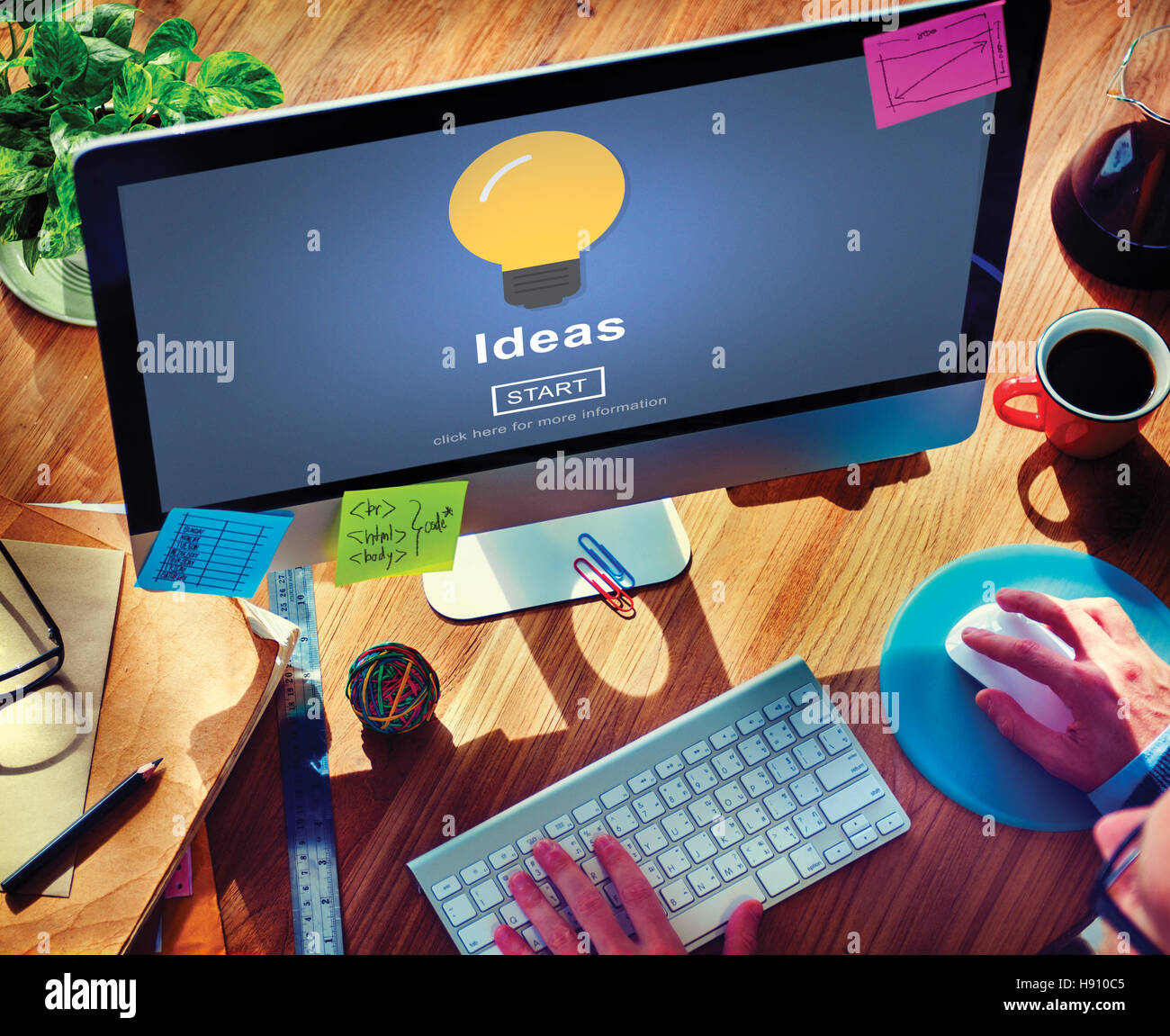 Ideas Sharing Website Mission Objective Online Concept Stock Photo - Alamy