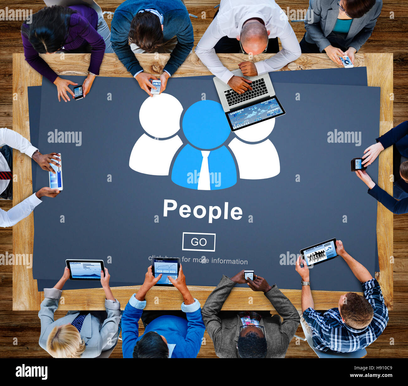 People Icon Community Homepage Information Concept Stock Photo - Alamy