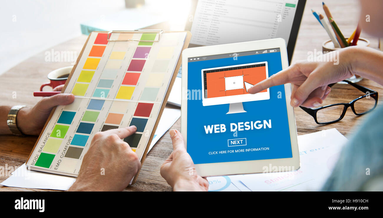 Web Design Homepage Internet layout Software Concept Stock Photo - Alamy